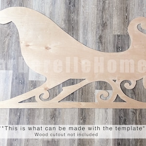 Life-size, 3'8ft Santa's Sleigh Template When Made. Printable Trace and ...