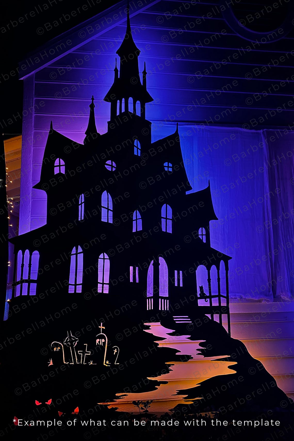 12ft Haunted House Template When Made. Printable Trace and Cut ...