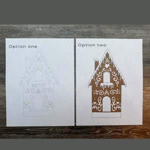 Mantle Gingerbread Houses/village Template. Printable Trace and Cut ...