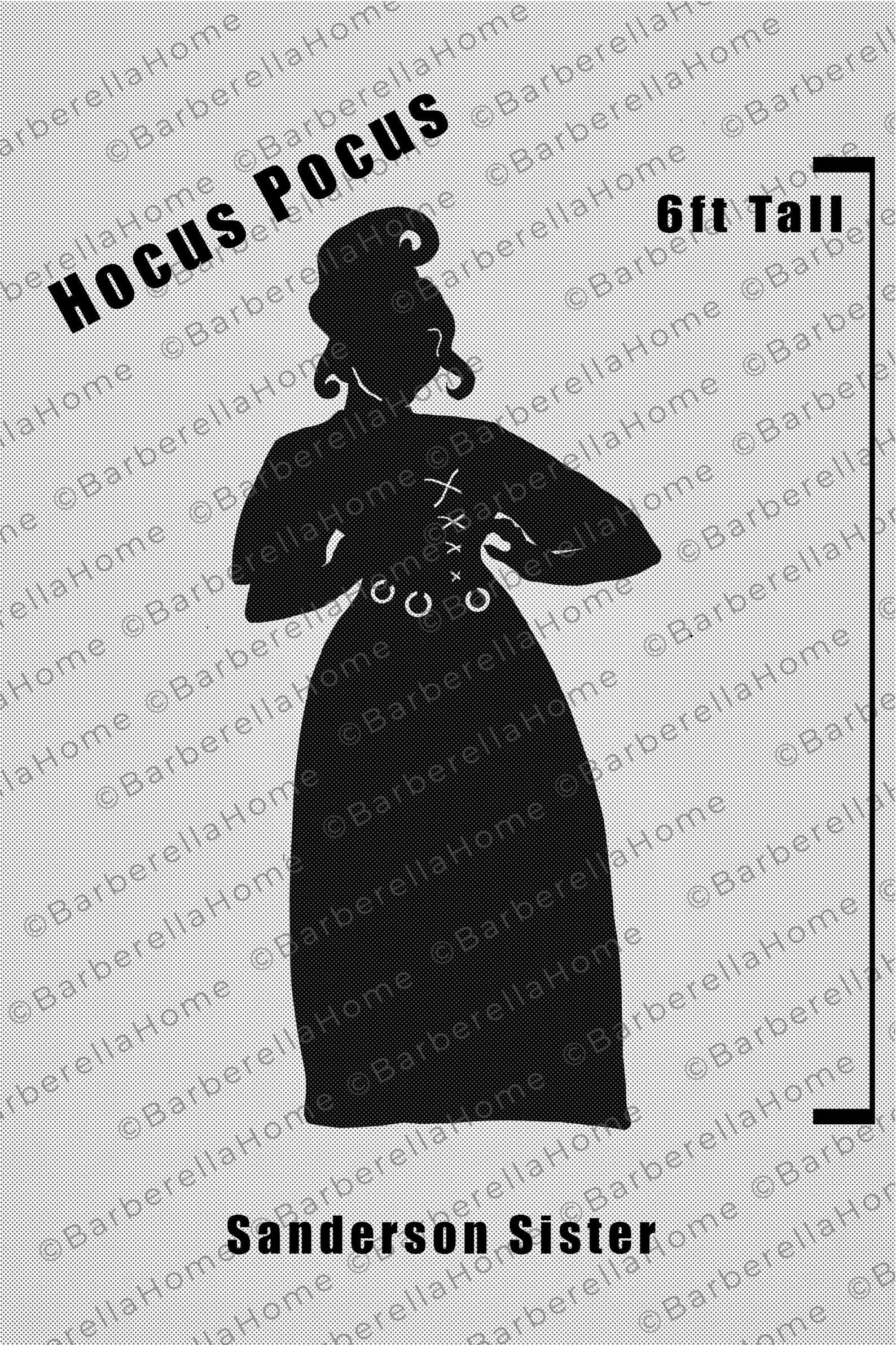6ft Sanderson Sister/hocus Pocus Witches Template When Made. Printable Trace and Cut Halloween ...