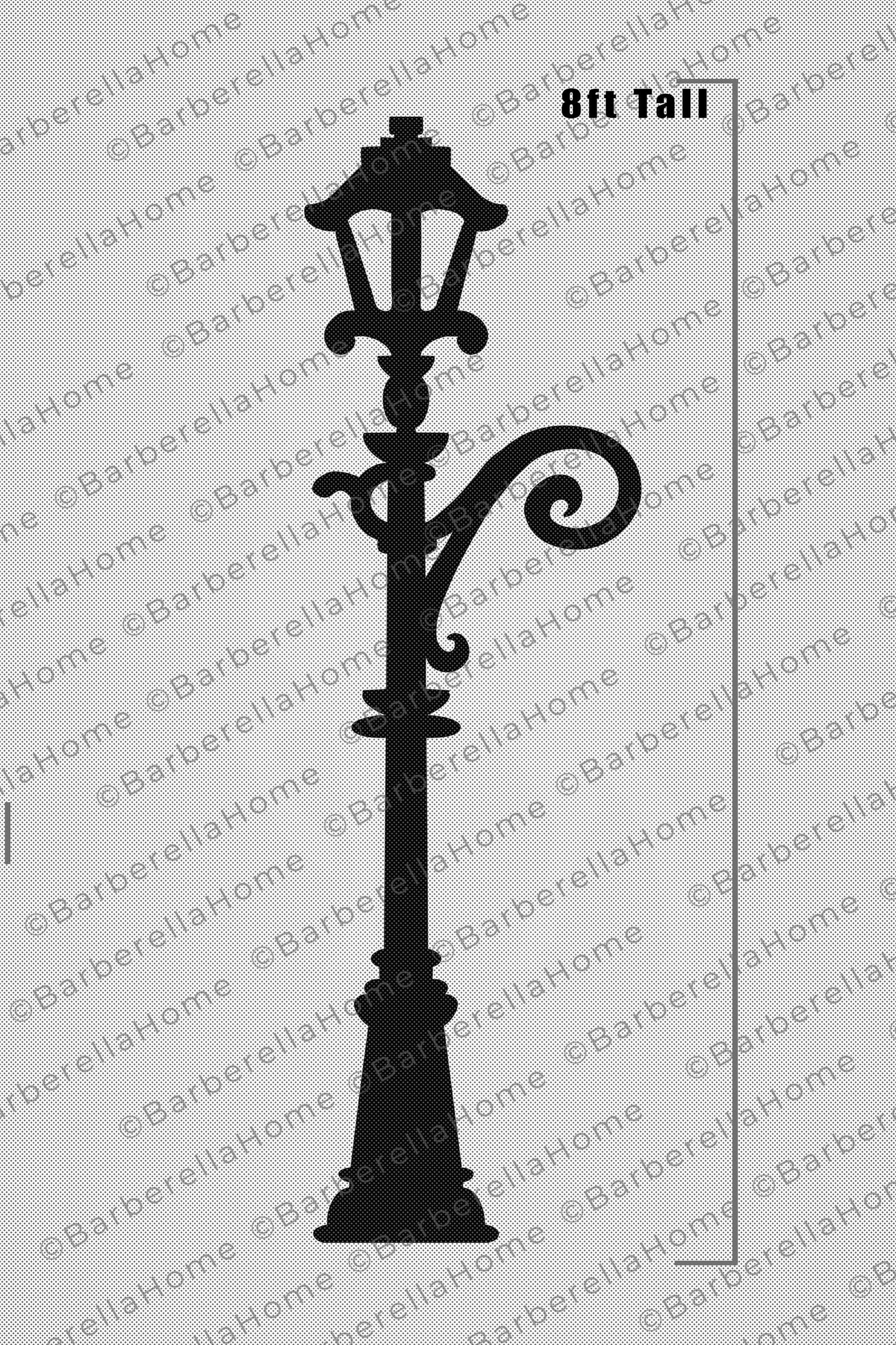 8ft Street Lantern Template When Made. Printable Trace and Cut ...
