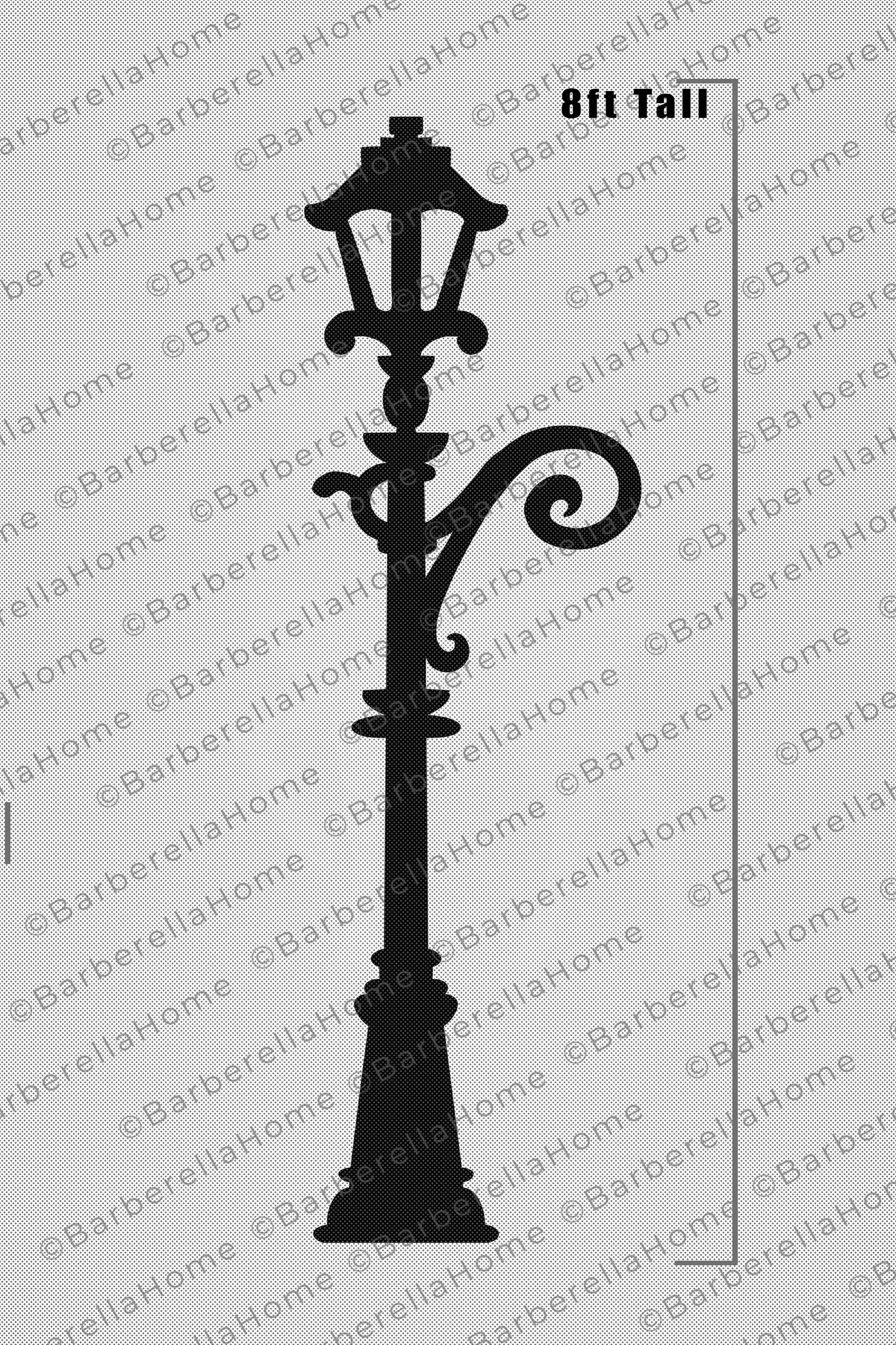 8ft Street Lantern Template When Made. Printable Trace and Cut ...