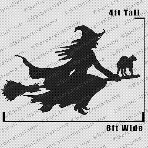 7ft Witch and Cat Template When Made. Printable Trace and Cut - Etsy