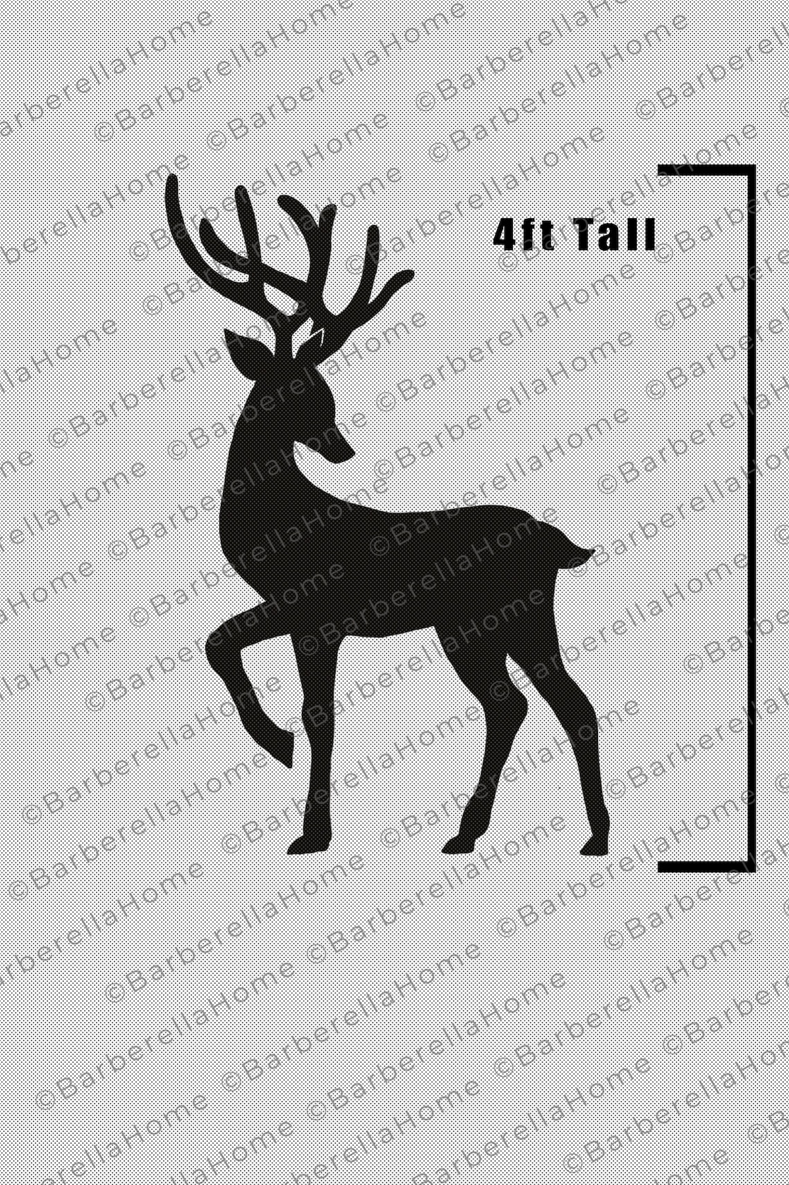 4ft Female Reindeer Template When Made. Printable Trace and - Etsy