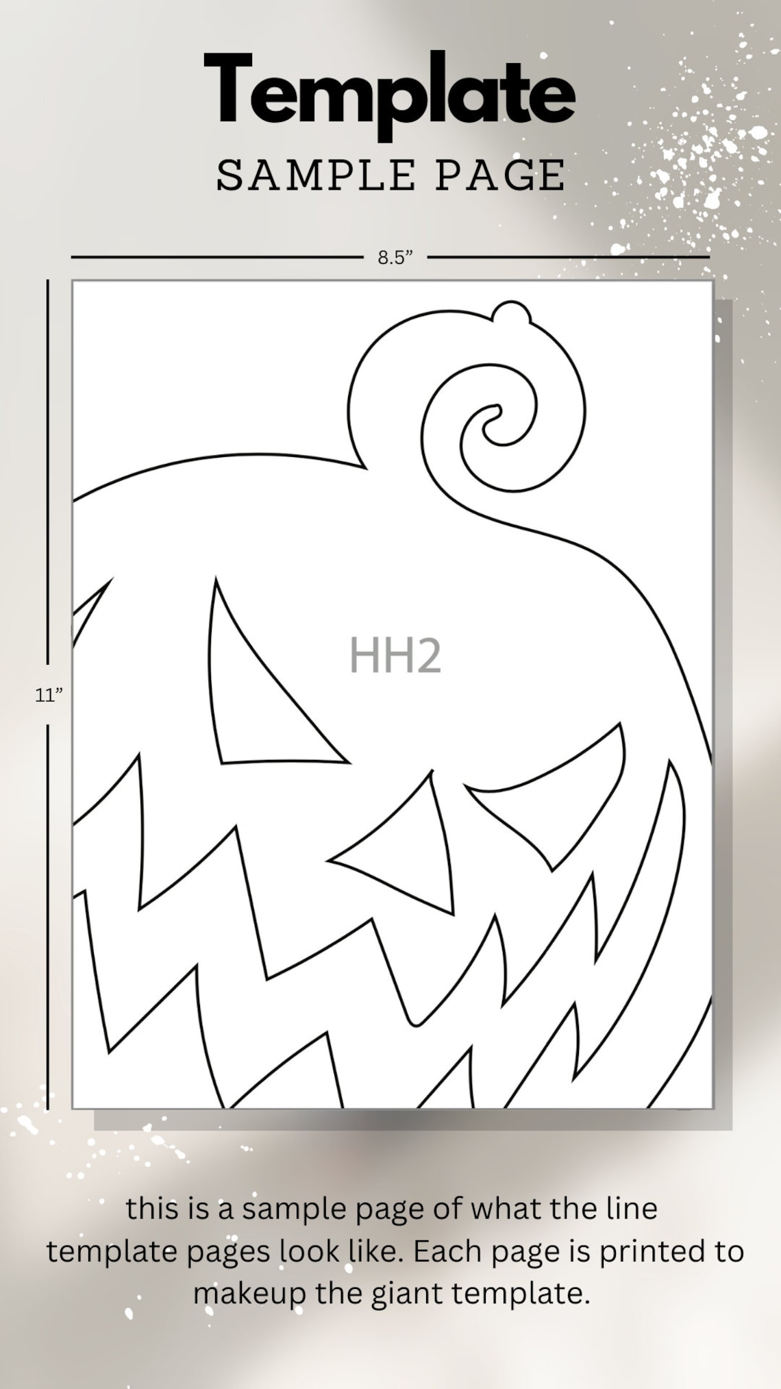 TWO 5-5.7ft Scary Ghosts Template When Made. Printable Trace and Cut ...