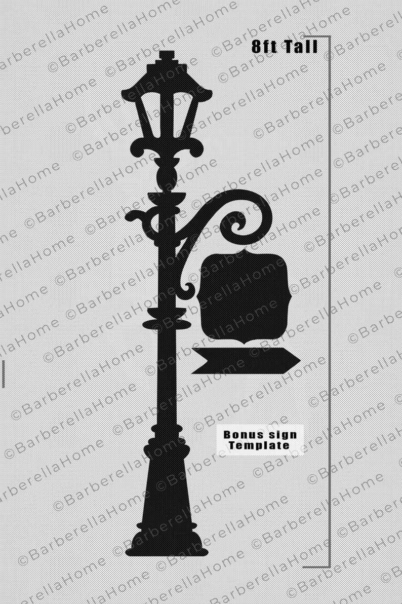 8ft Street Lantern Template When Made. Printable Trace and Cut ...