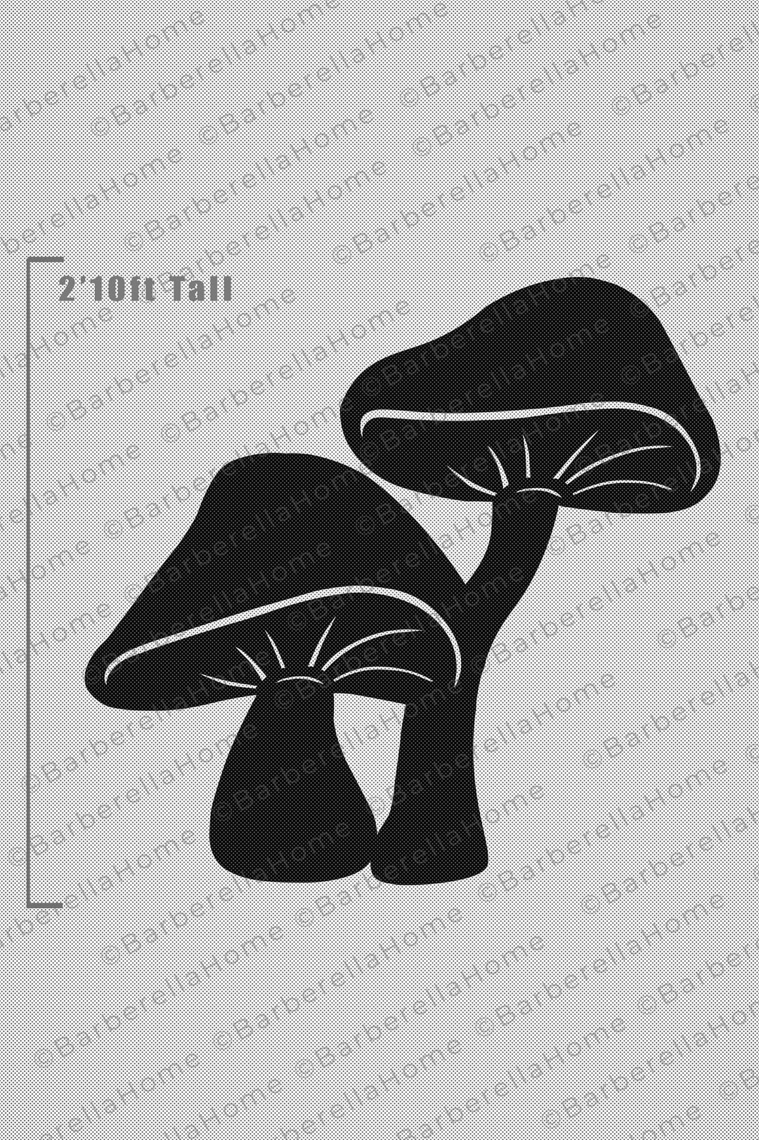 2.10ft Mushroom Duo Template When Made. Printable Trace and Cut ...