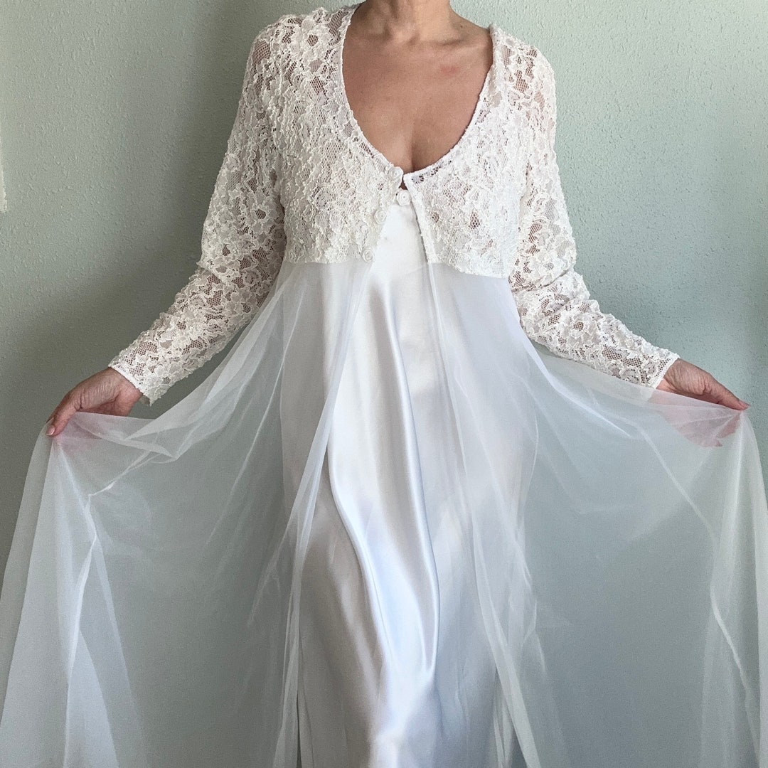 Vintage White Lace Wedding Lingerie Set - Etsy