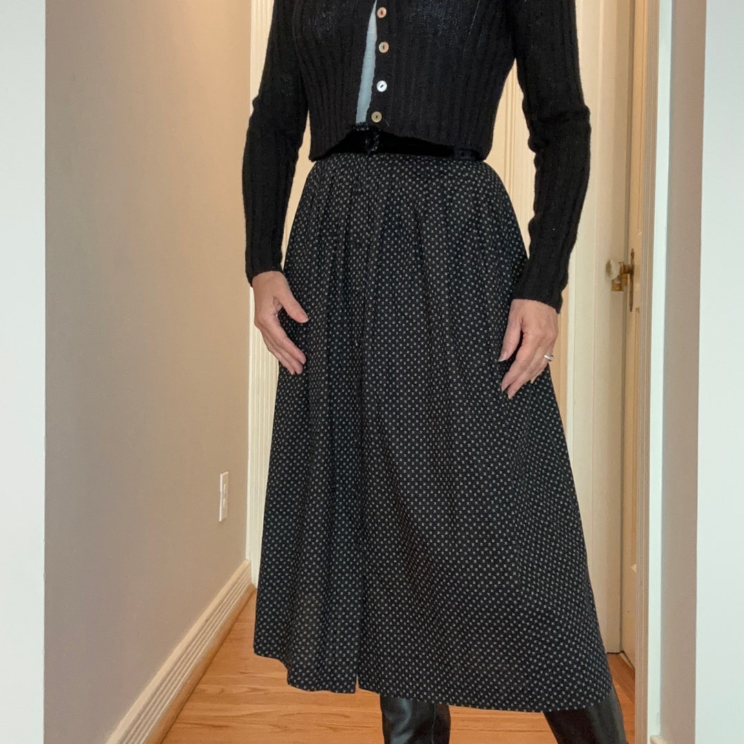 Vintage Cottagecore Wool Holiday Classic Skirt - Etsy