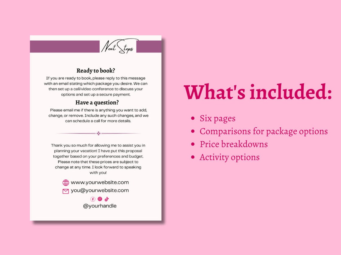 Quote Comparison Template | Canva Template | Fully Editable Travel ...