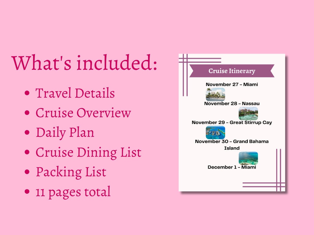 Cruise Itinerary Template | Canva Template | Fully Editable Travel ...