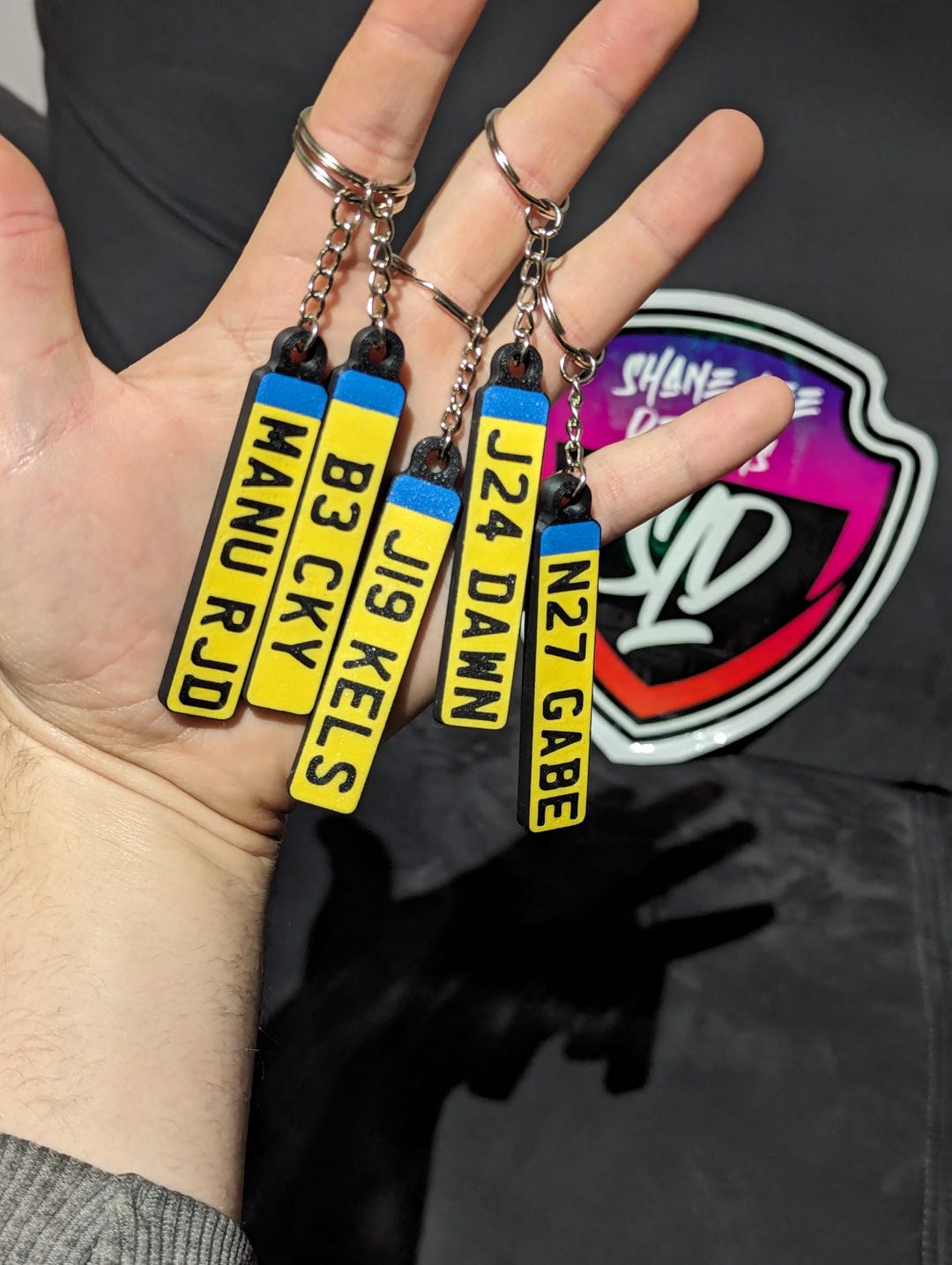 Personalised UK Car Number Plate Key Ring 3D Printed and Customisable ...