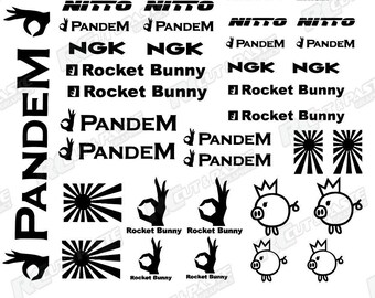 Liberty Walk Sticker Decal Sheet 1/10 Scale RC Decal Sheet - Etsy