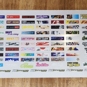 Slap Sticker set 3 1/10 Scale RC Slap Stickers 100 - Etsy