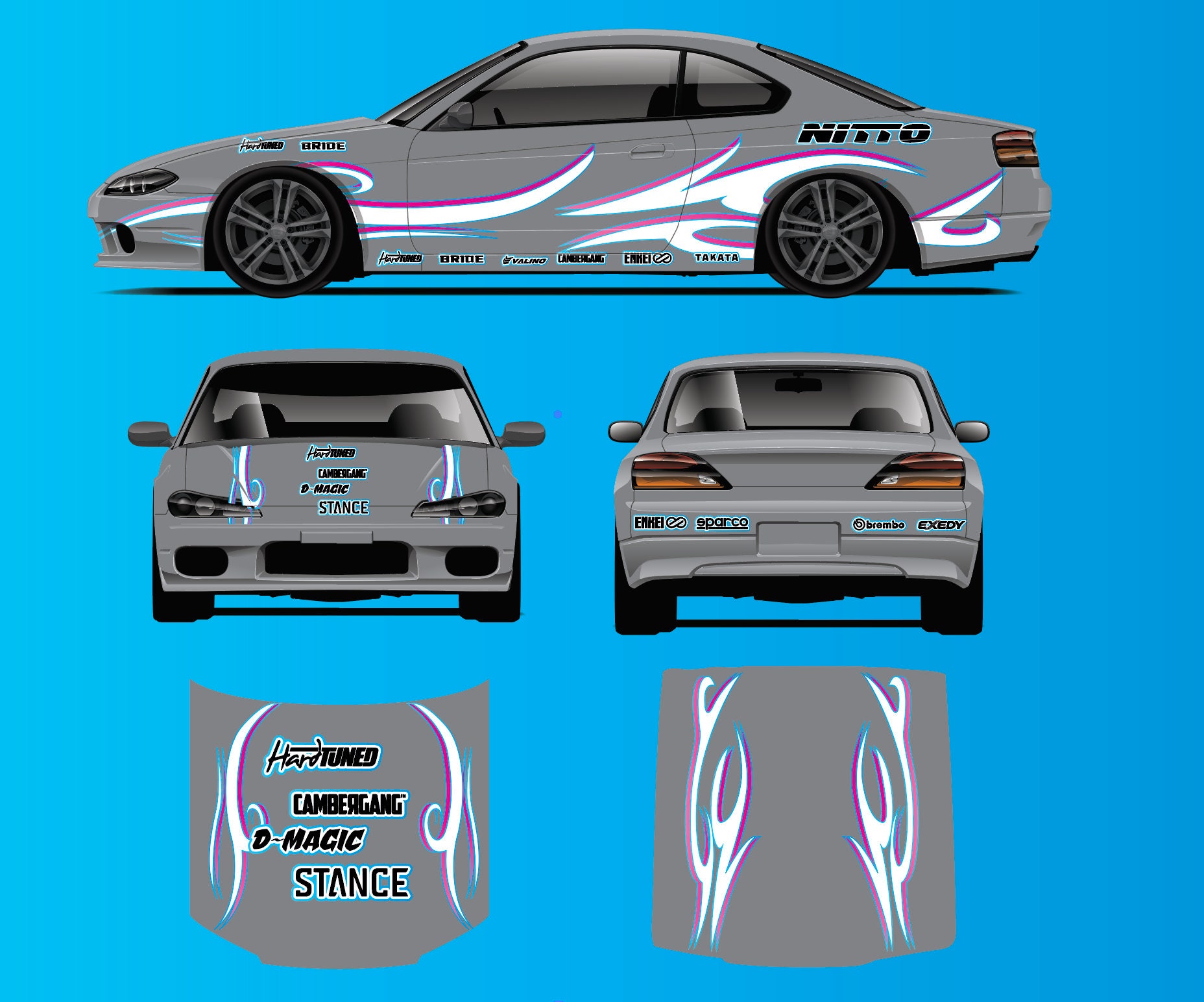 1/10 Scale RC Drift Livery Kit Tribal Livery 13 - Etsy