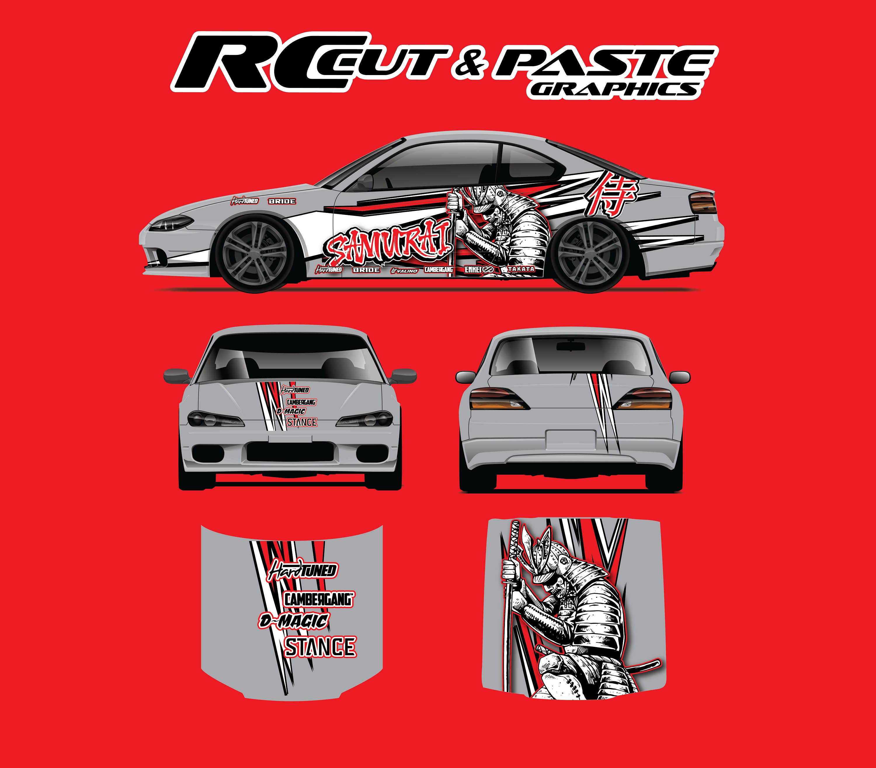 1/10 and 1/24 Scale RC Drift Livery Kit - Samurai 2 - Etsy