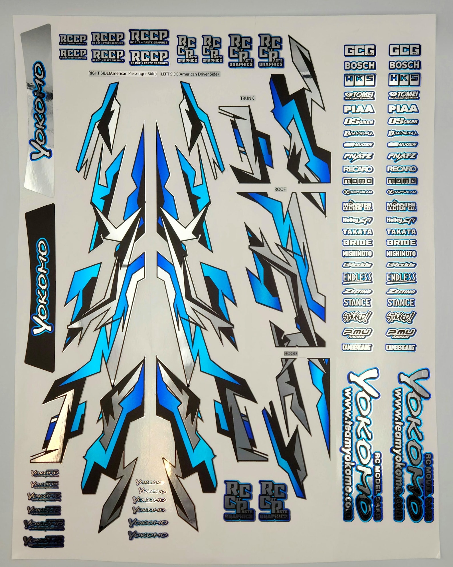 1/10 Scale RC Drift Livery Kit - Yokomo - CHROME - Etsy