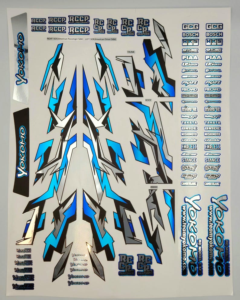 1/10 Scale RC Drift Livery Kit - Yokomo - CHROME - Etsy