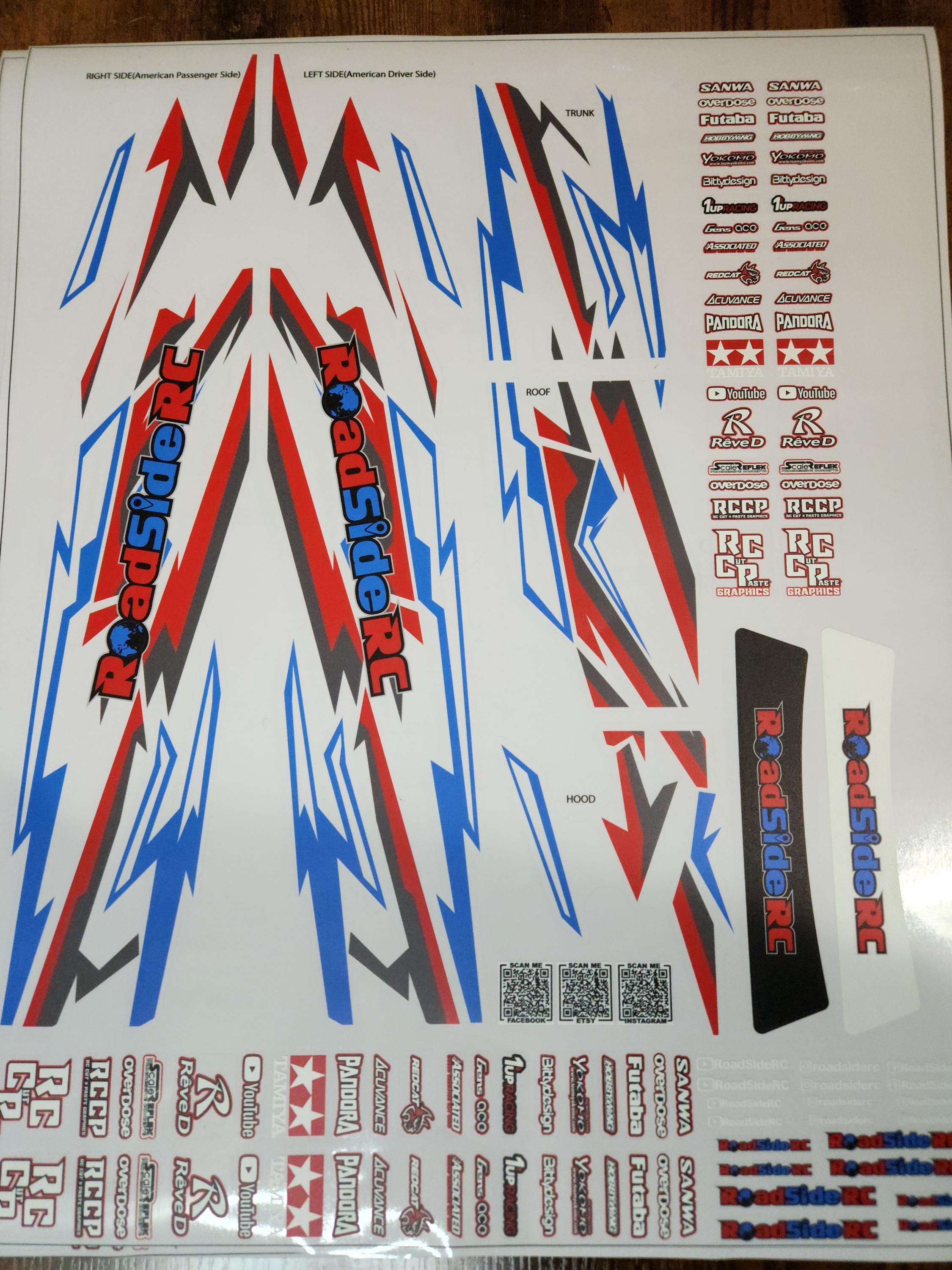 1/10 and 1/24 Scale RC Drift Livery Kit - Roadside RC Livery - Etsy