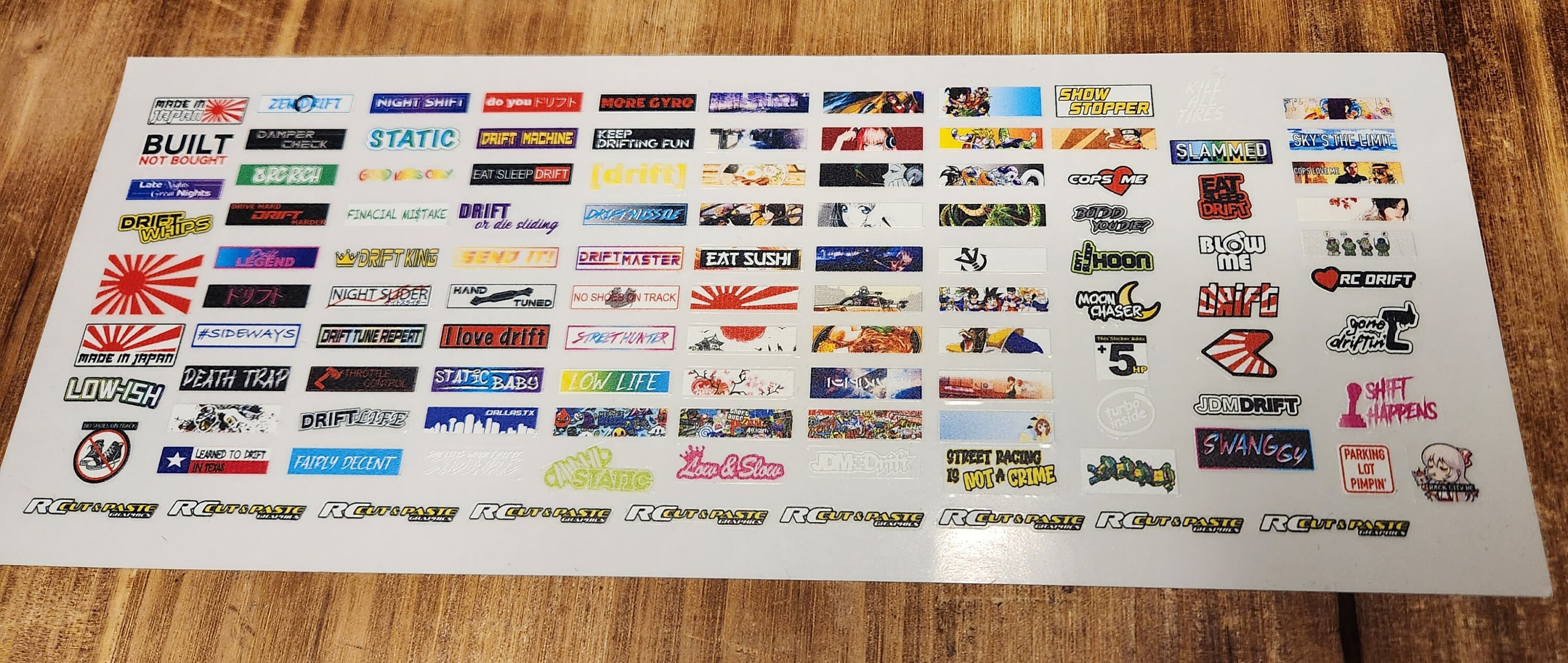 Slap Sticker set 3 1/10 Scale RC Slap Stickers 100 - Etsy Canada