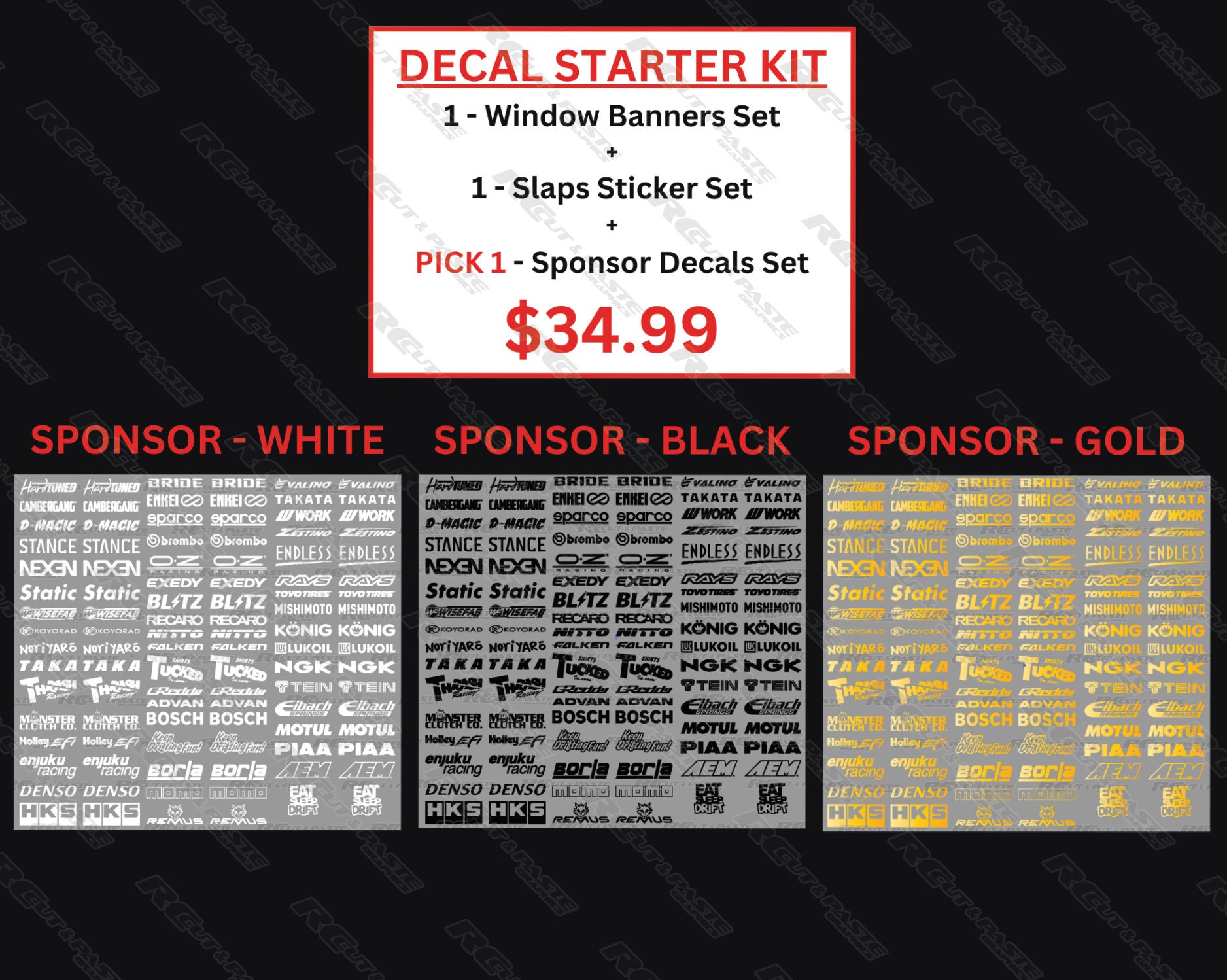 1/10 RC Decal Starter Kit - Etsy