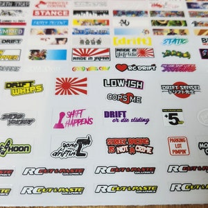 Slap Sticker 1/10 Scale RC Slap Stickers 100 - Etsy
