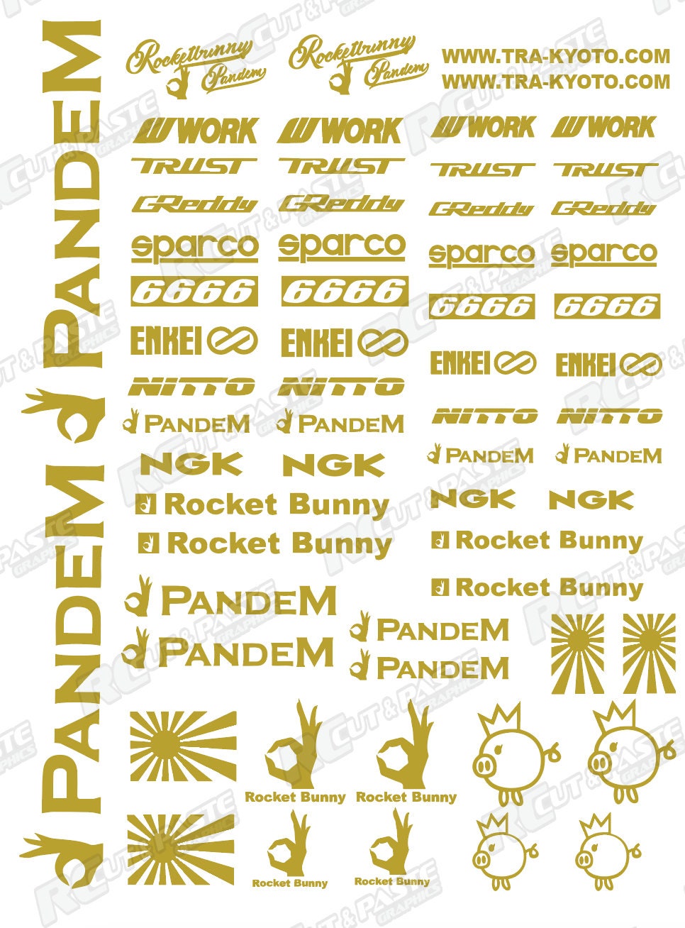 Rocket Bunny Sticker Decal Sheet 1/10 Scale RC Decal Sheet - Etsy