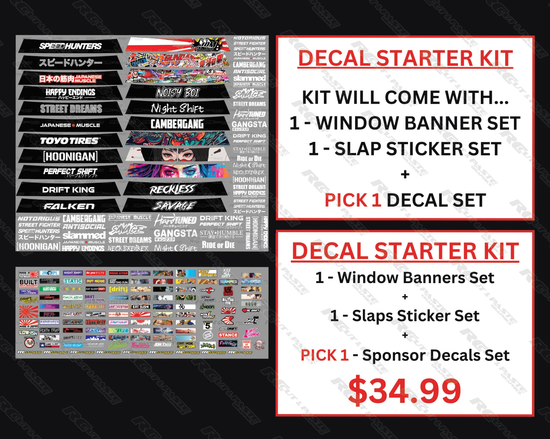 1/10 RC Decal Starter Kit - Etsy