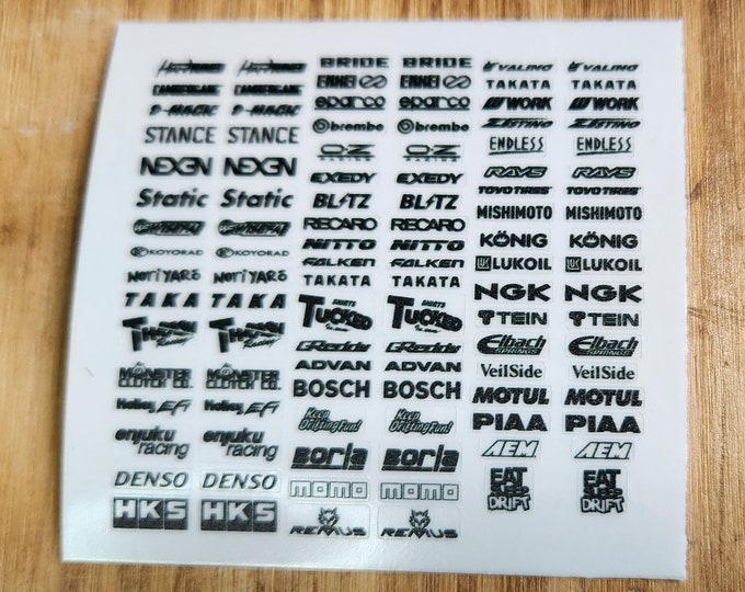 1:24 - 28 Scale RC Car Sponsor Decals - Etsy