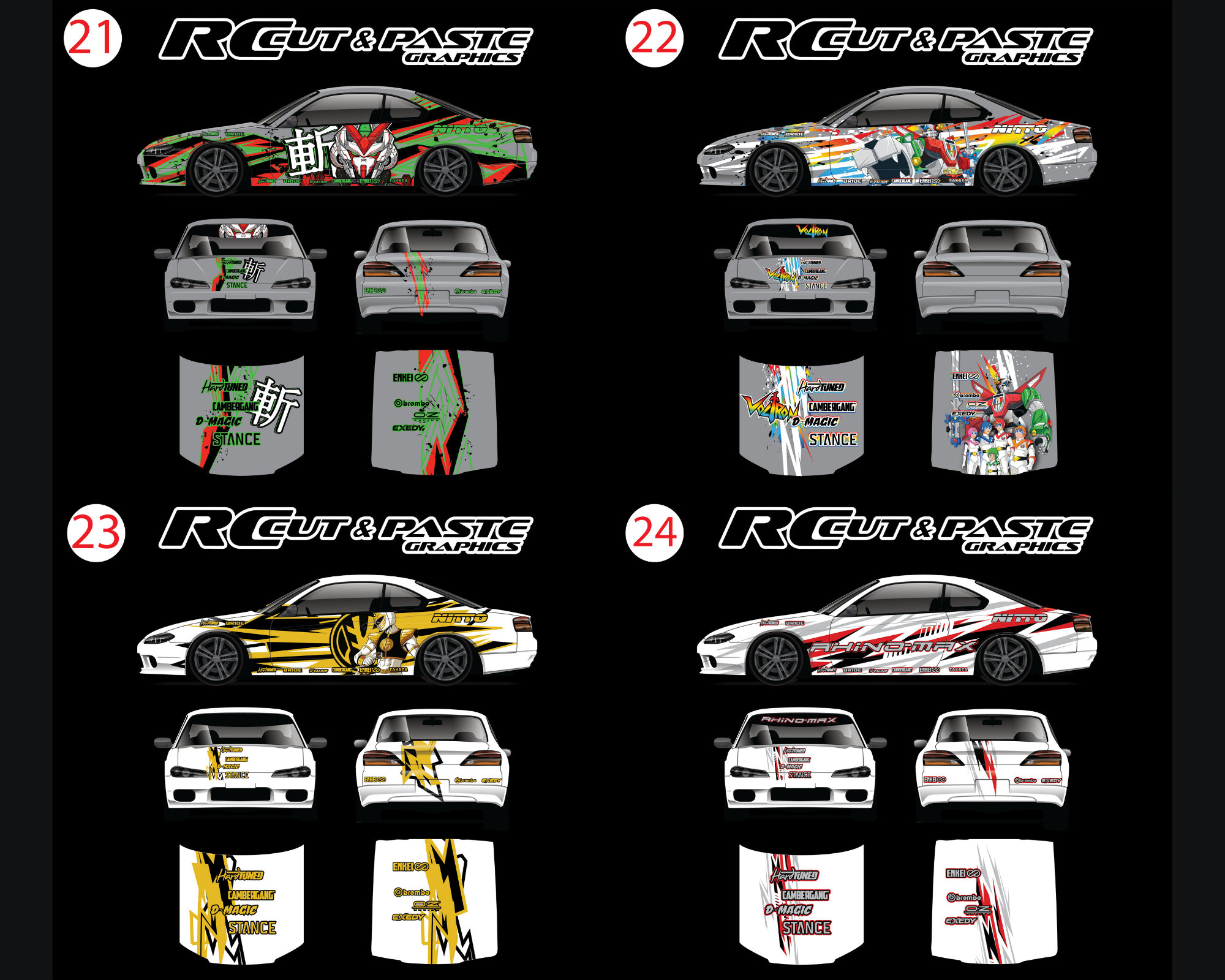 PICK ANY 2 (84.99) - 1/10 Scale RC Drift Livery Kit - Etsy