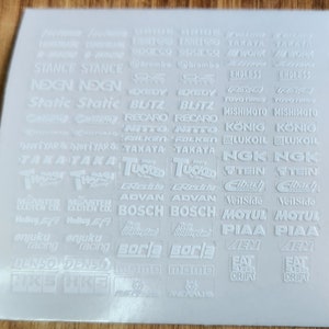1:24 - 28 Scale RC Car Sponsor Decals - Etsy