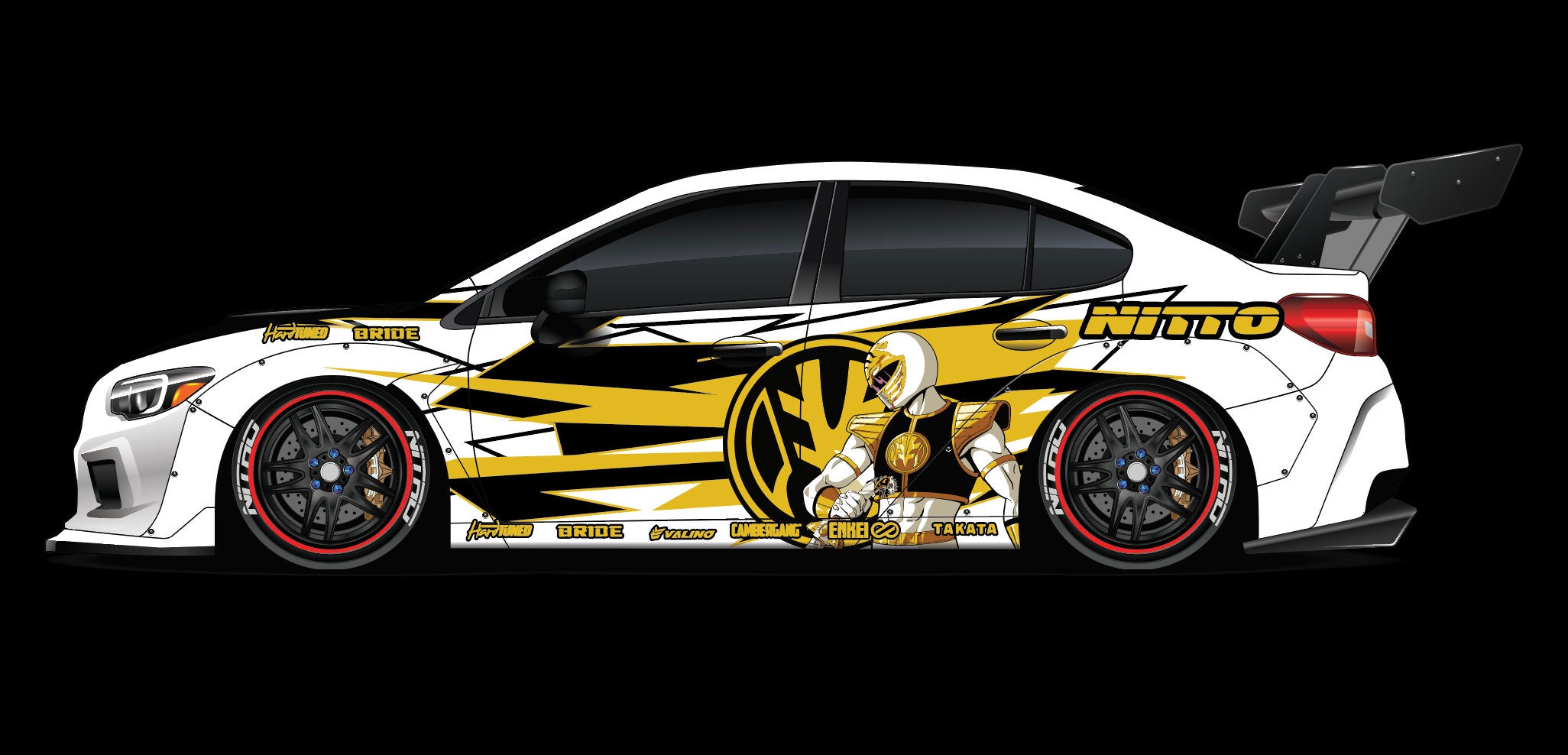 1/10 and 1/24 Scale RC Drift Livery Kit White Ranger - Etsy