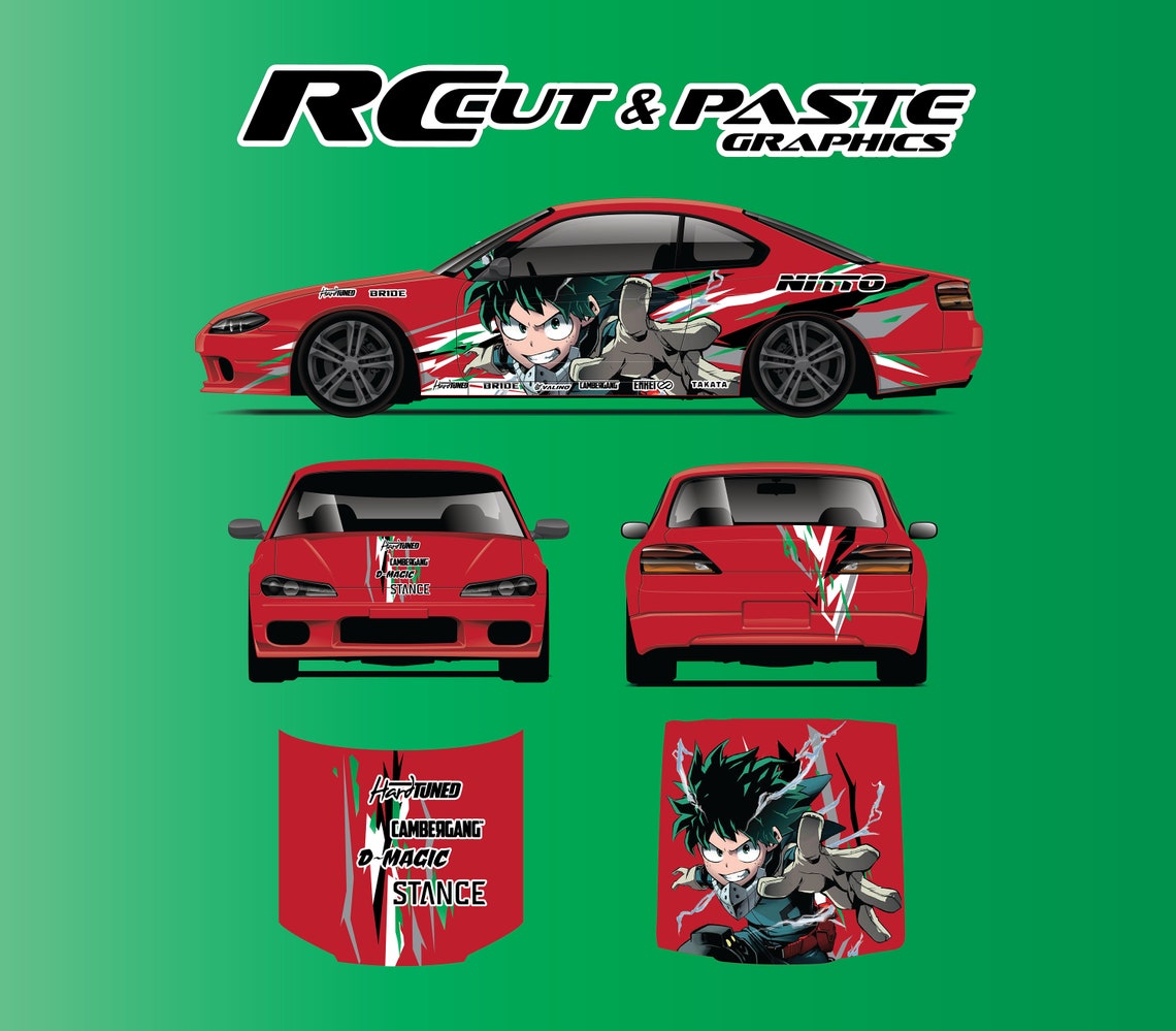1/10 Scale RC Drift Livery Kit - Deku - Etsy