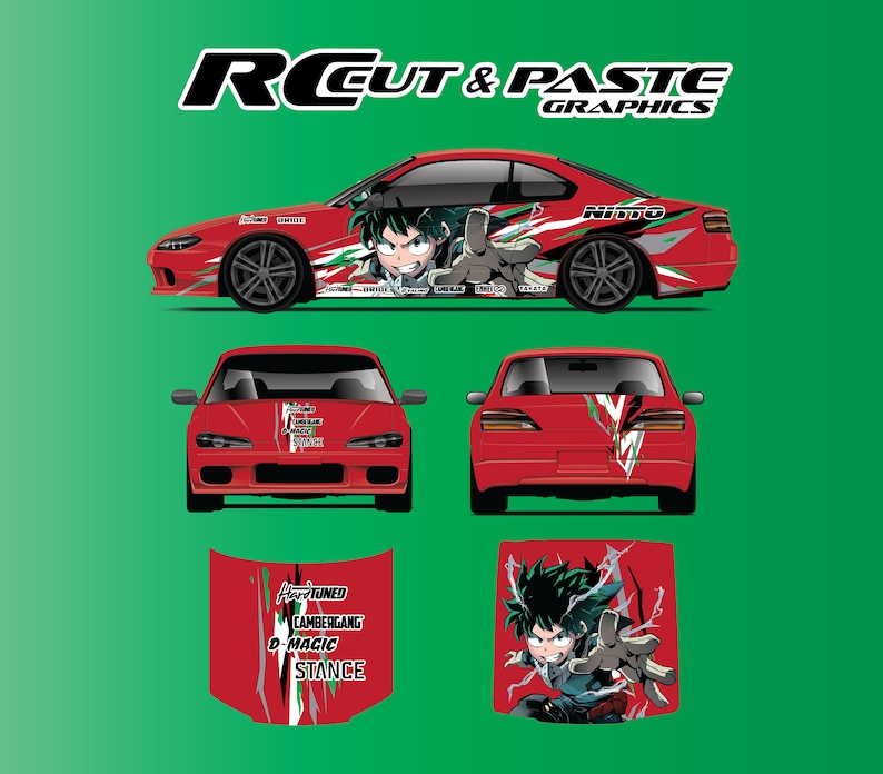 1/10 Scale RC Drift Livery Kit - Deku - Etsy