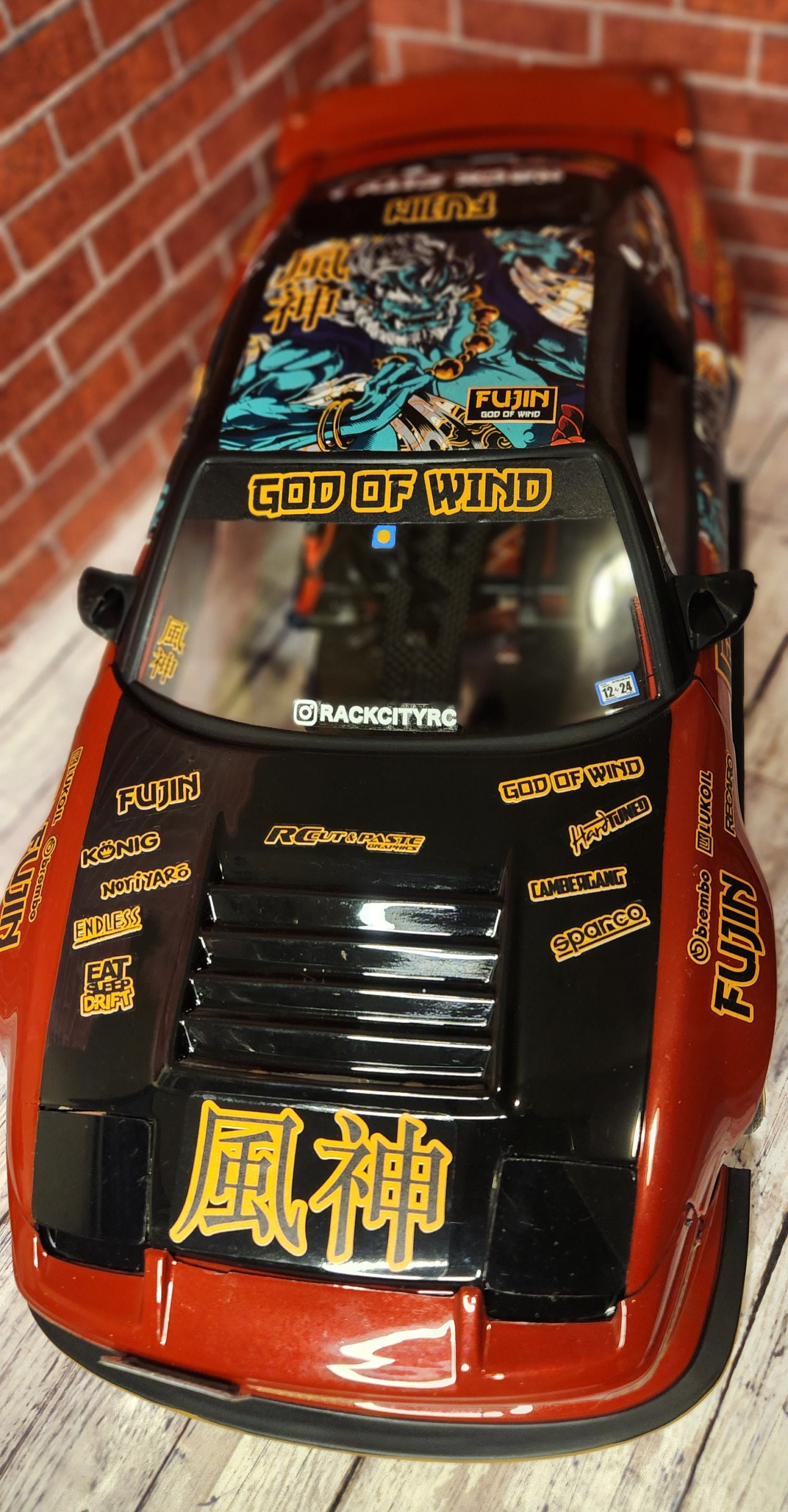 1/10 Scale RC Drift Livery Kit Fujin Wind God Livery - Etsy