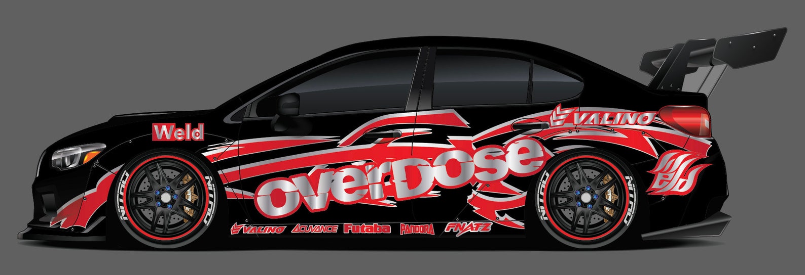 1/10 Scale RC Drift Livery Kit - Overdose Livery - Etsy