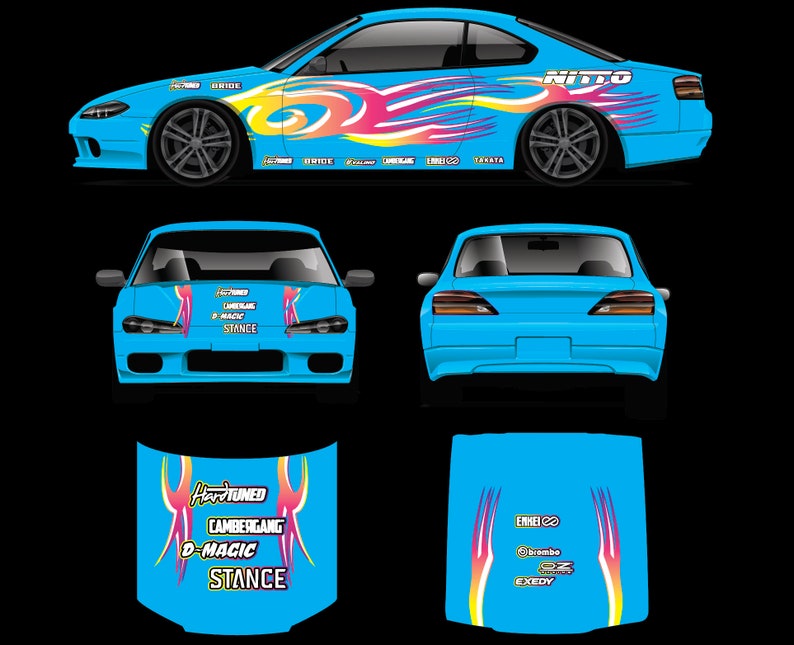 1/10 Scale RC Drift Livery Kit Tribal Livery 9 - Etsy