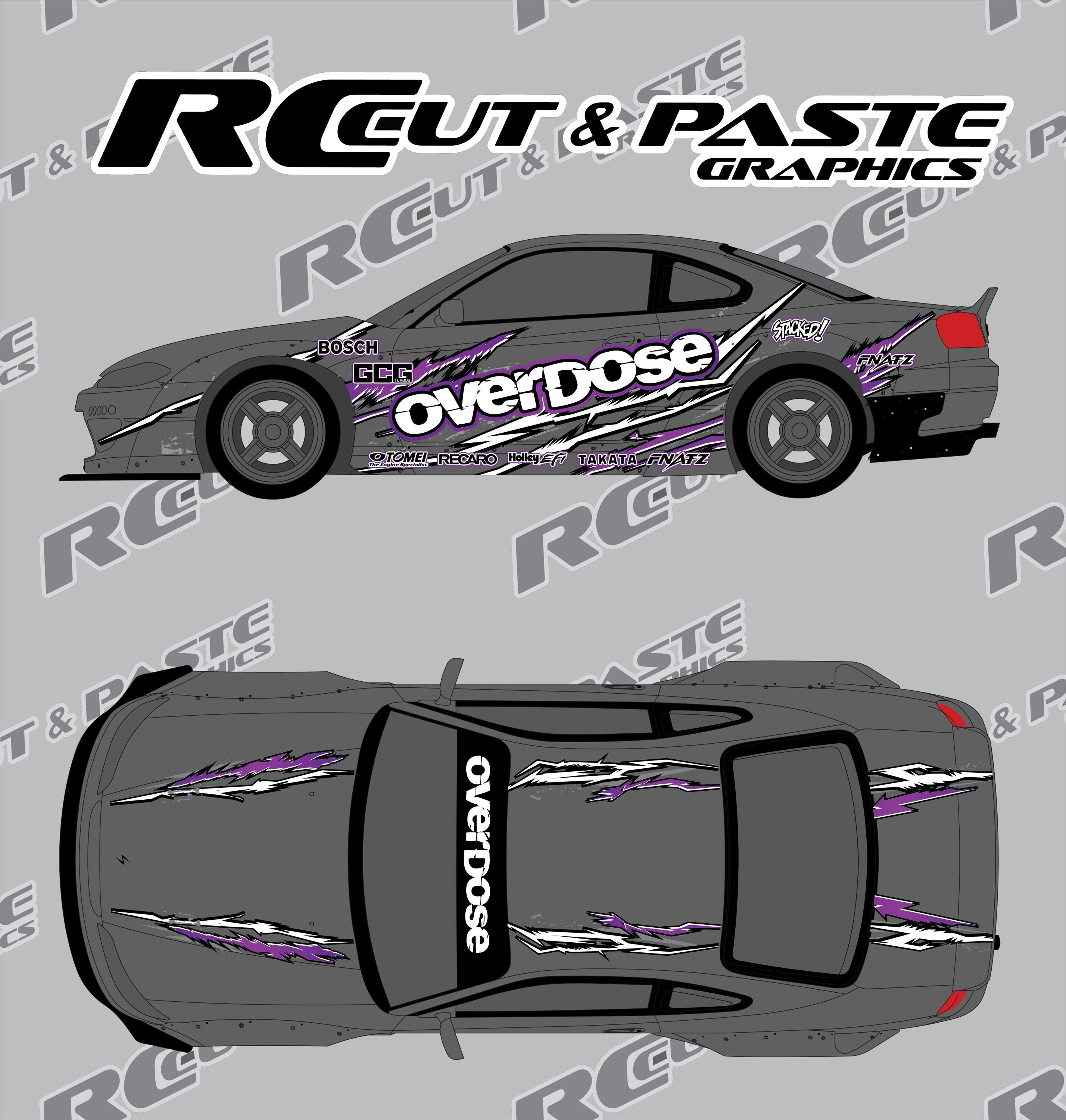 1/10 Scale RC Drift Livery Kit - Overdose V2 - Etsy