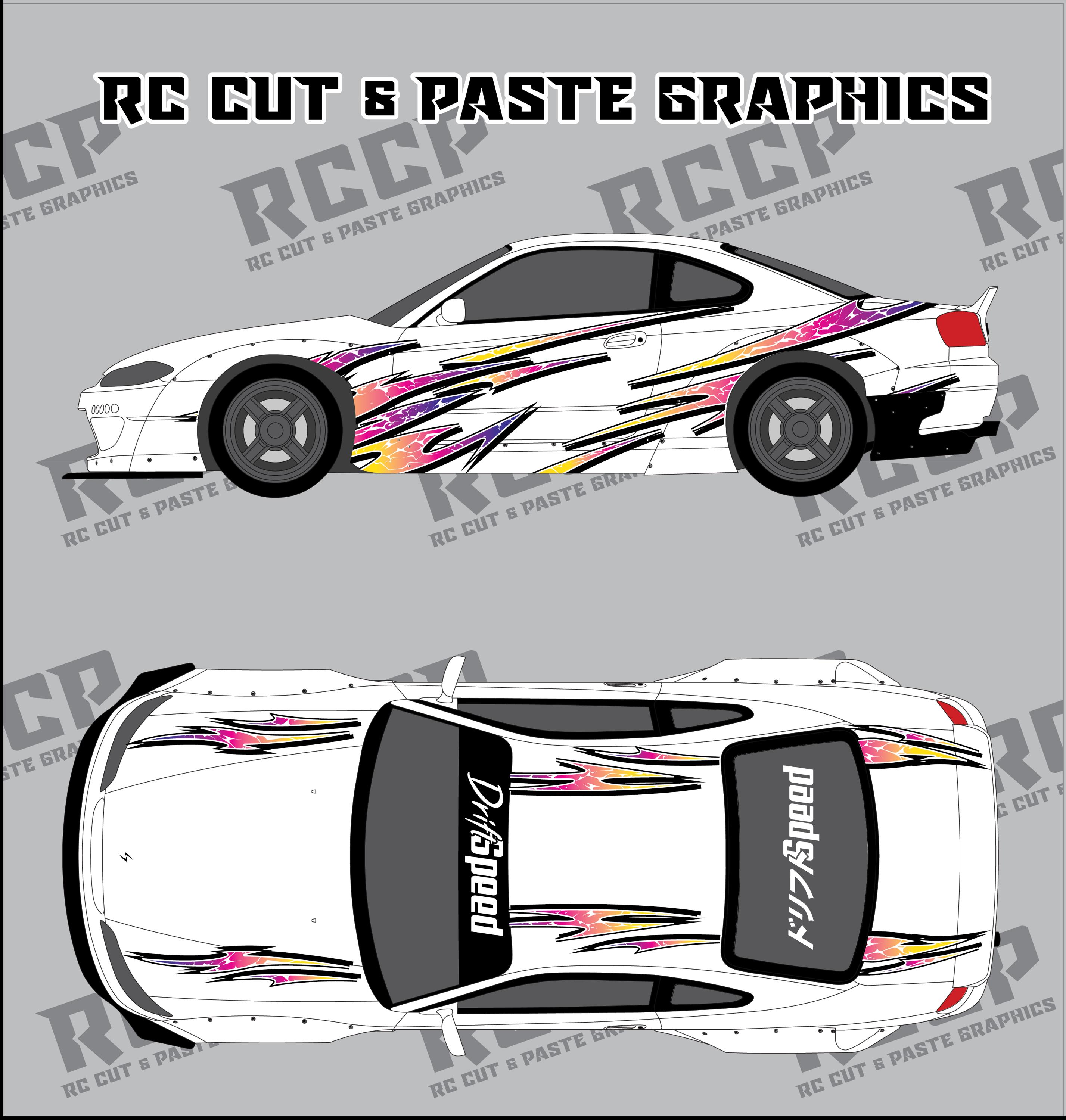 1/10 and 1/24 Scale RC Drift Livery - Kit 12 - Etsy