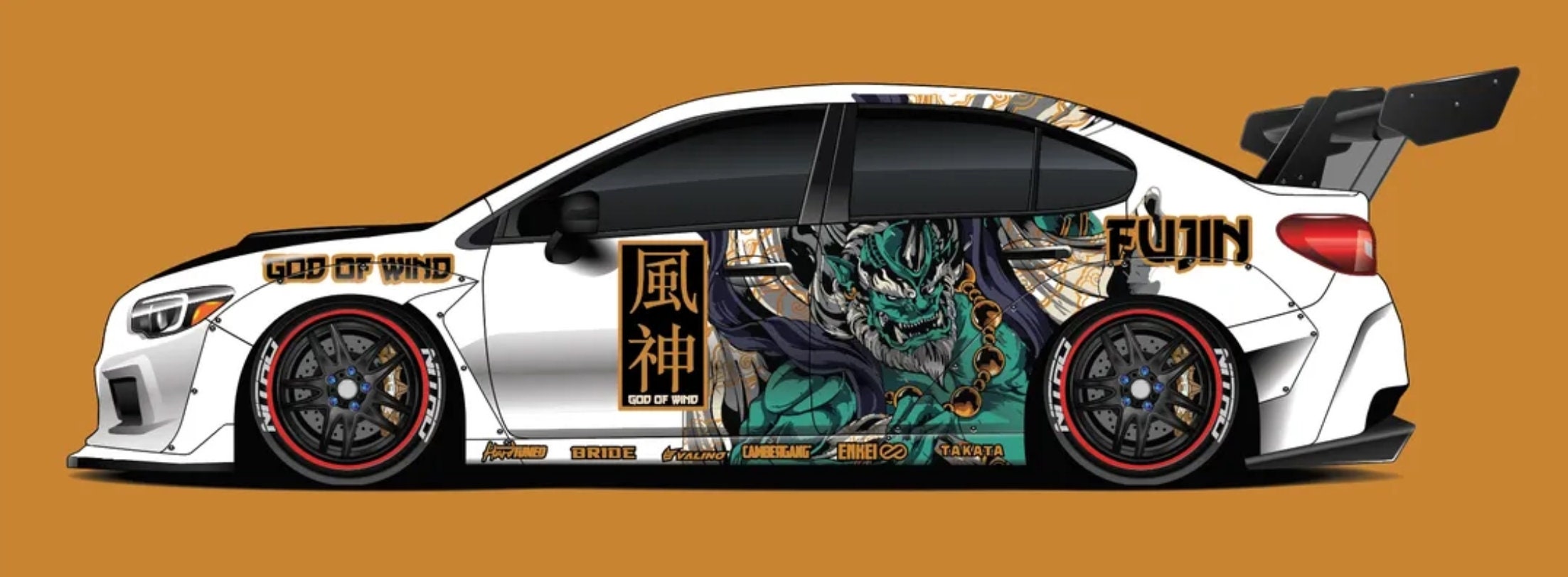 1/10 Scale RC Drift Livery Kit Fujin Wind God Livery - Etsy