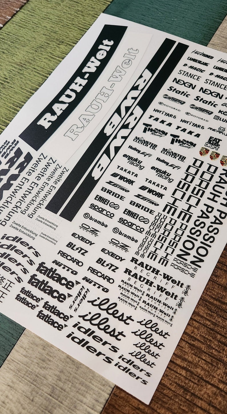 Rauh-welt Begriff 1/10 Scale RC Decal Sheet PRE-CUT - Etsy