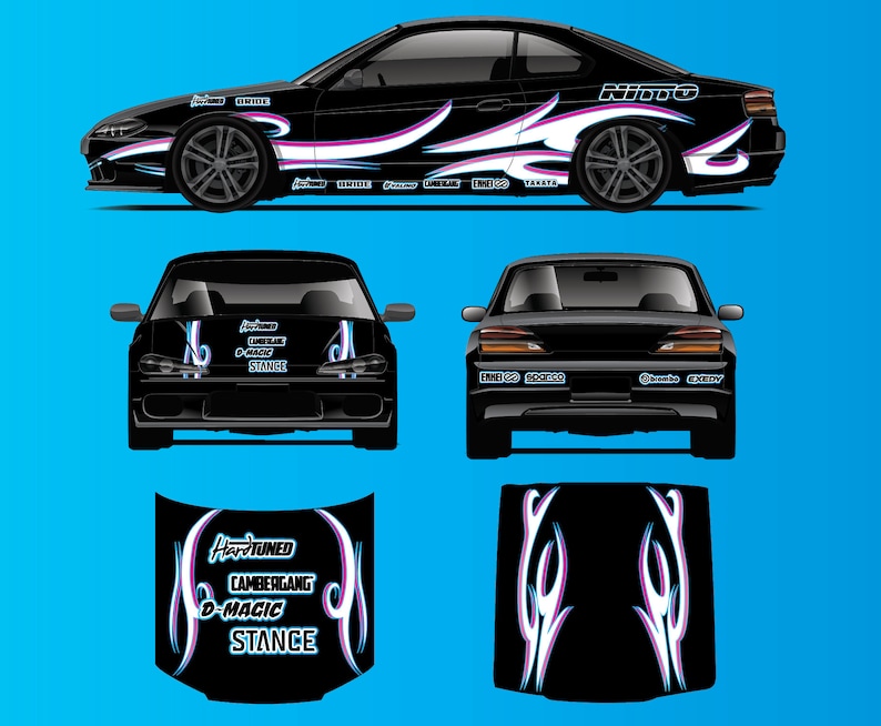 1/10 Scale RC Drift Livery Kit Tribal Livery 13 - Etsy