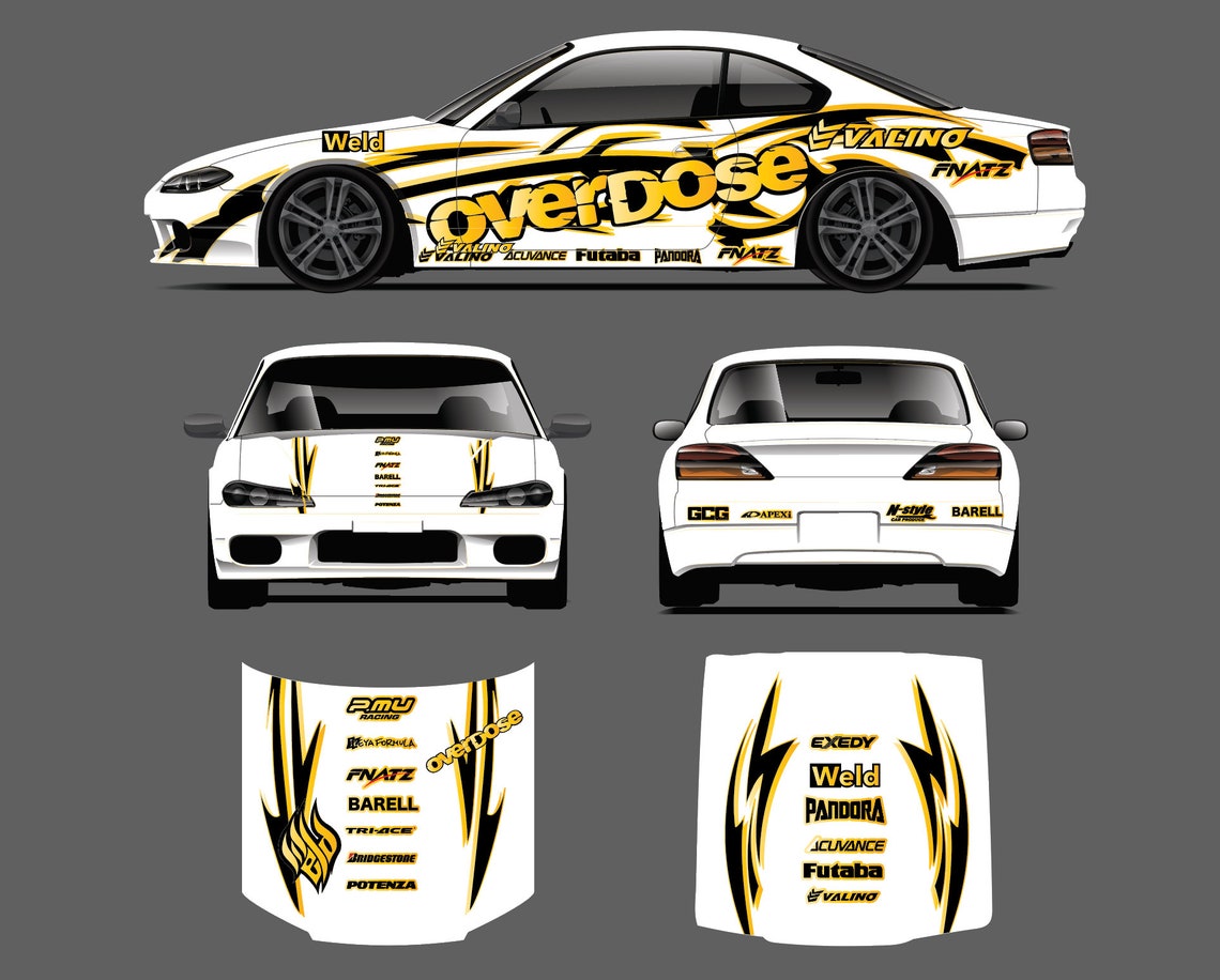 1/10 Scale RC Drift Livery Kit Overdose Livery - Etsy