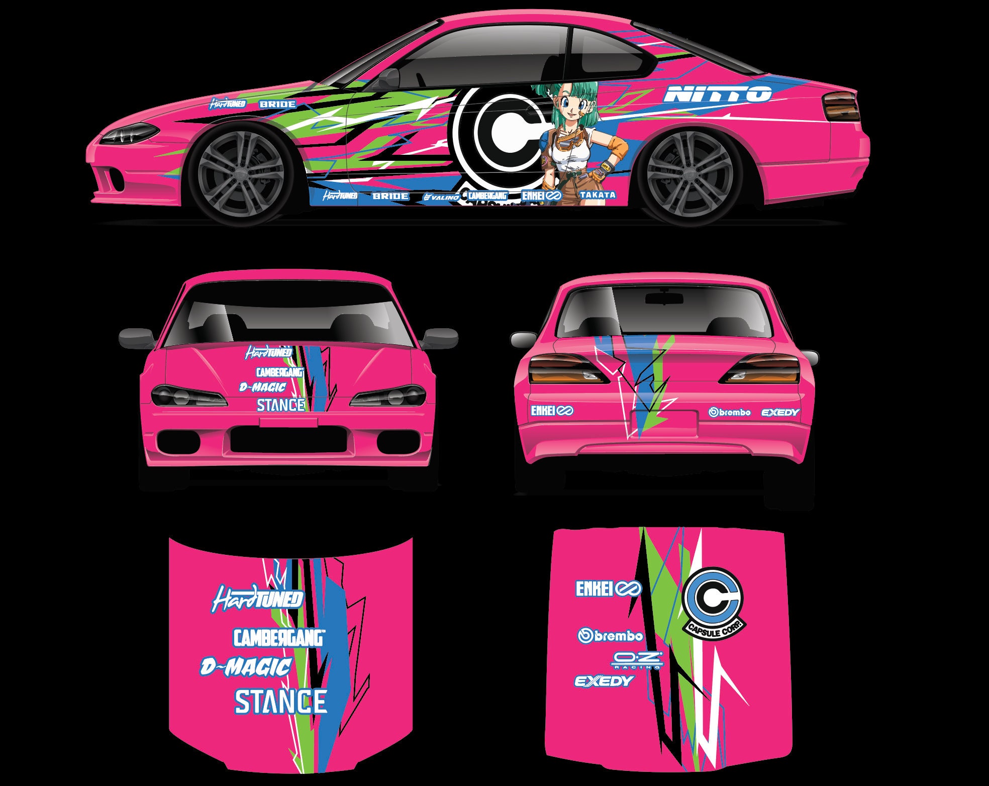 1/10 and 1/24scale RC Drift Livery Kit Bulma - Etsy