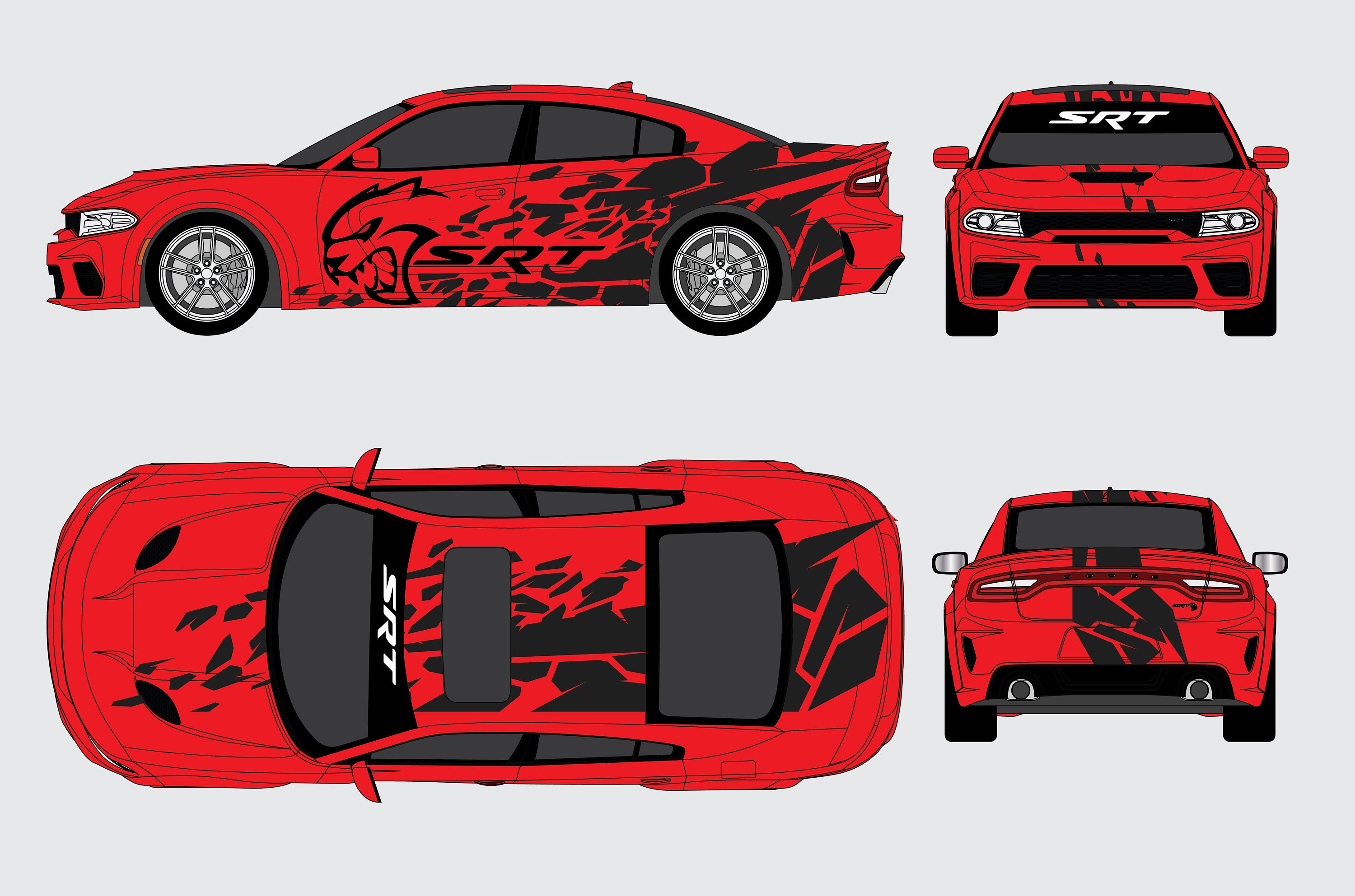 1/10 RC Drift Livery Kit - SRT Hellcat Livery - Etsy