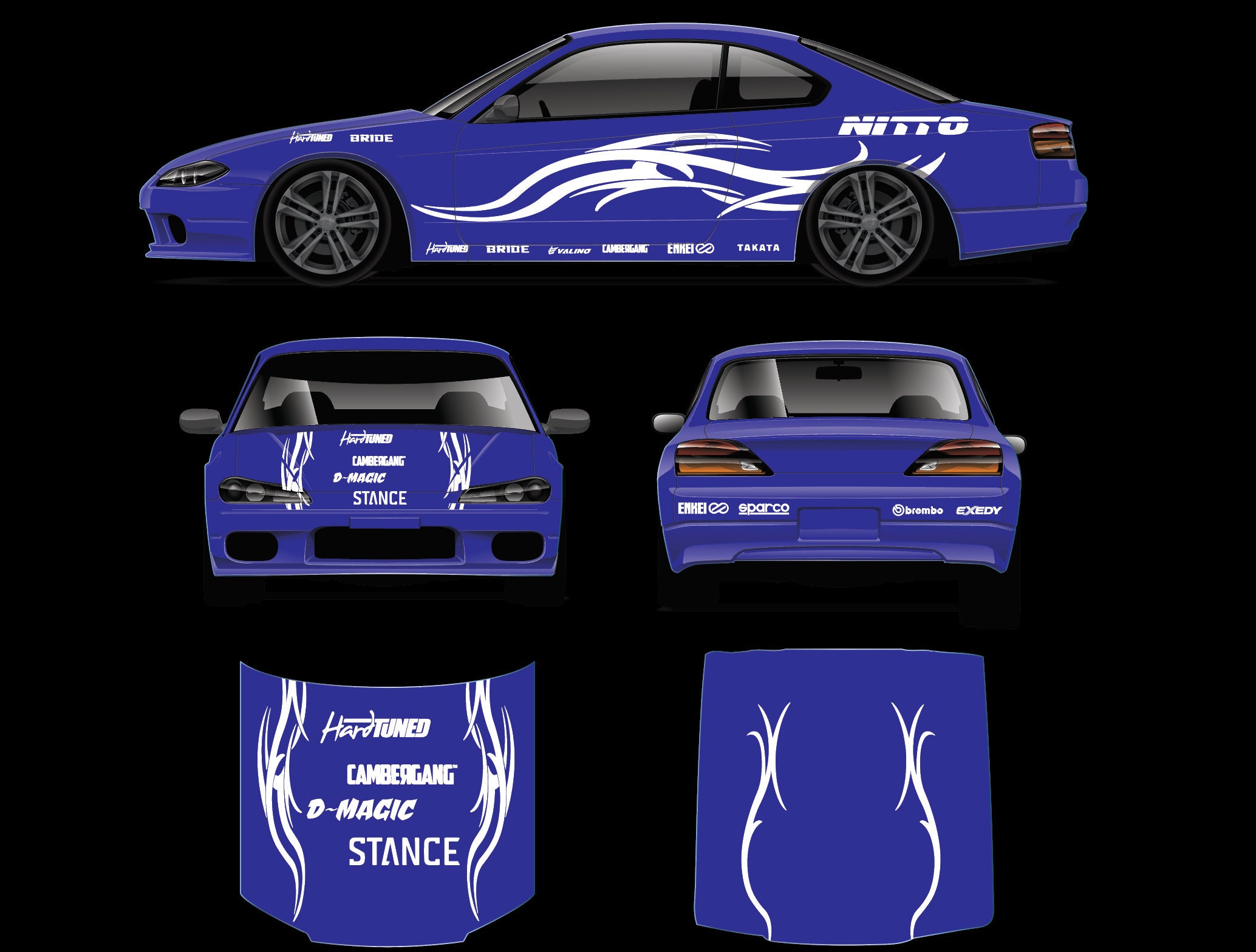 1/10 Scale RC Drift Livery Kit Tribal Livery 1 - Etsy Australia