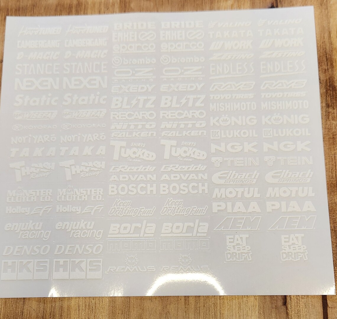 1:10 Scale RC Car Sponsor Decals - Etsy UK