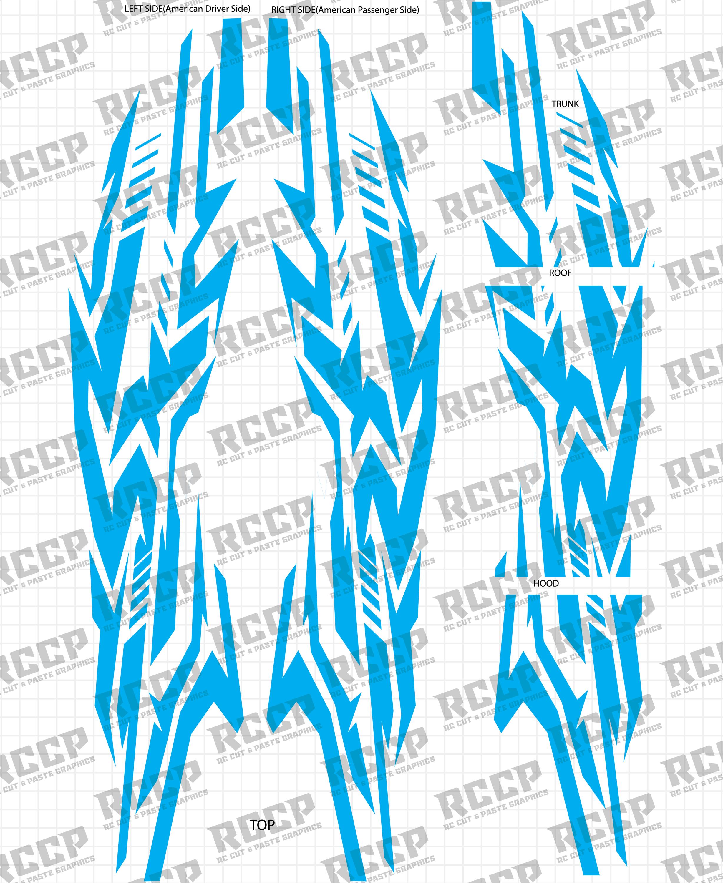 Universal RC 1:10 Paint Masking Stencil Vinyl – Kit 40 - Etsy