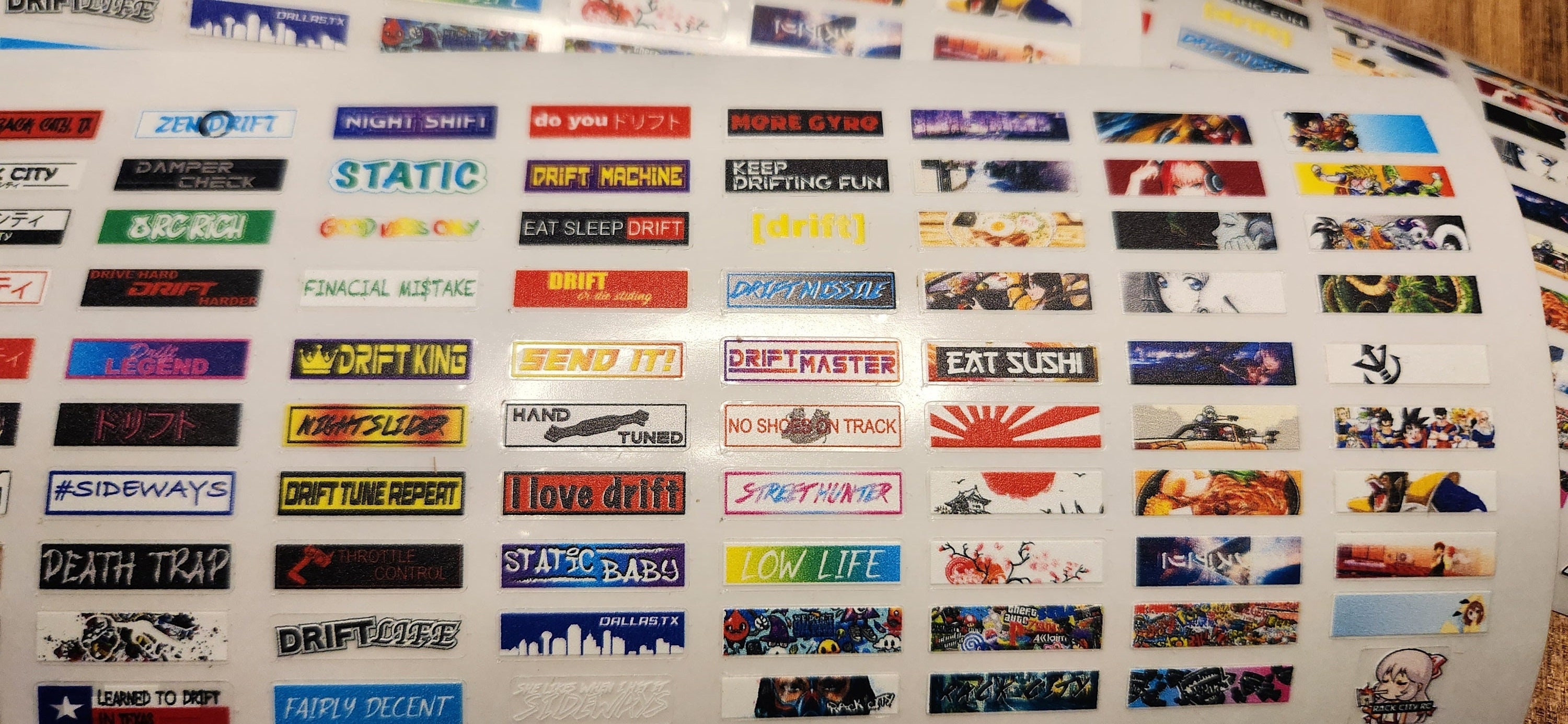 Slap Sticker SET 2 1/10 Scale RC Bumper & Slap Stickers - Etsy