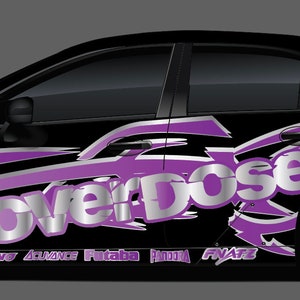 1/10 Scale RC Drift Livery Kit - Overdose Livery - Etsy